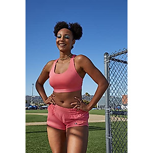 Champion, Soft, Comfortable Practice Shorts for Women, 3.5", Black Small Script