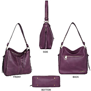 Montana West Womens Purses and Handbags Crossbody Hobo Bags Leather Shoulder Satchel Purses for Women Purple