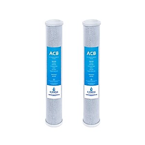 Express Water – 2 Pack Water Filter Activated Carbon Block Replacement Filter – ACB Large Capacity Water Filter – Whole House Filtration – 5 Micron Water Filter – 2.5” x 20” inch