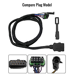 NTSUMI 11 Pin Vehicle Side Light Wiring Harness Replace 26357 22413 Fit for Western Fisher Blizzard SnowEx Plows with Dust Cover