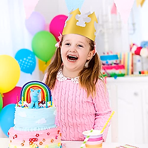 SIQUK 27 Pieces Paper Crowns Golden Birthday Crown Paper Party Crown Gold Paper King Crowns for Kids Adults