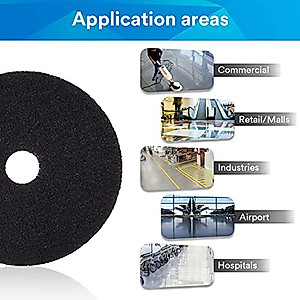 3M Black Stripper Pad 7200, 20 in, 5/Case