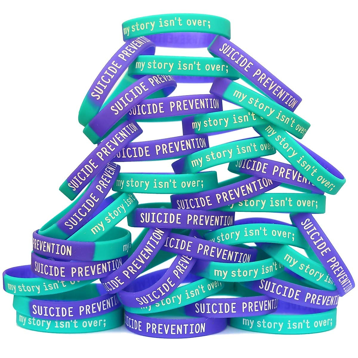 SayitBands Two Hundred (200) Suicide Prevention Wristband Bracelets (200)