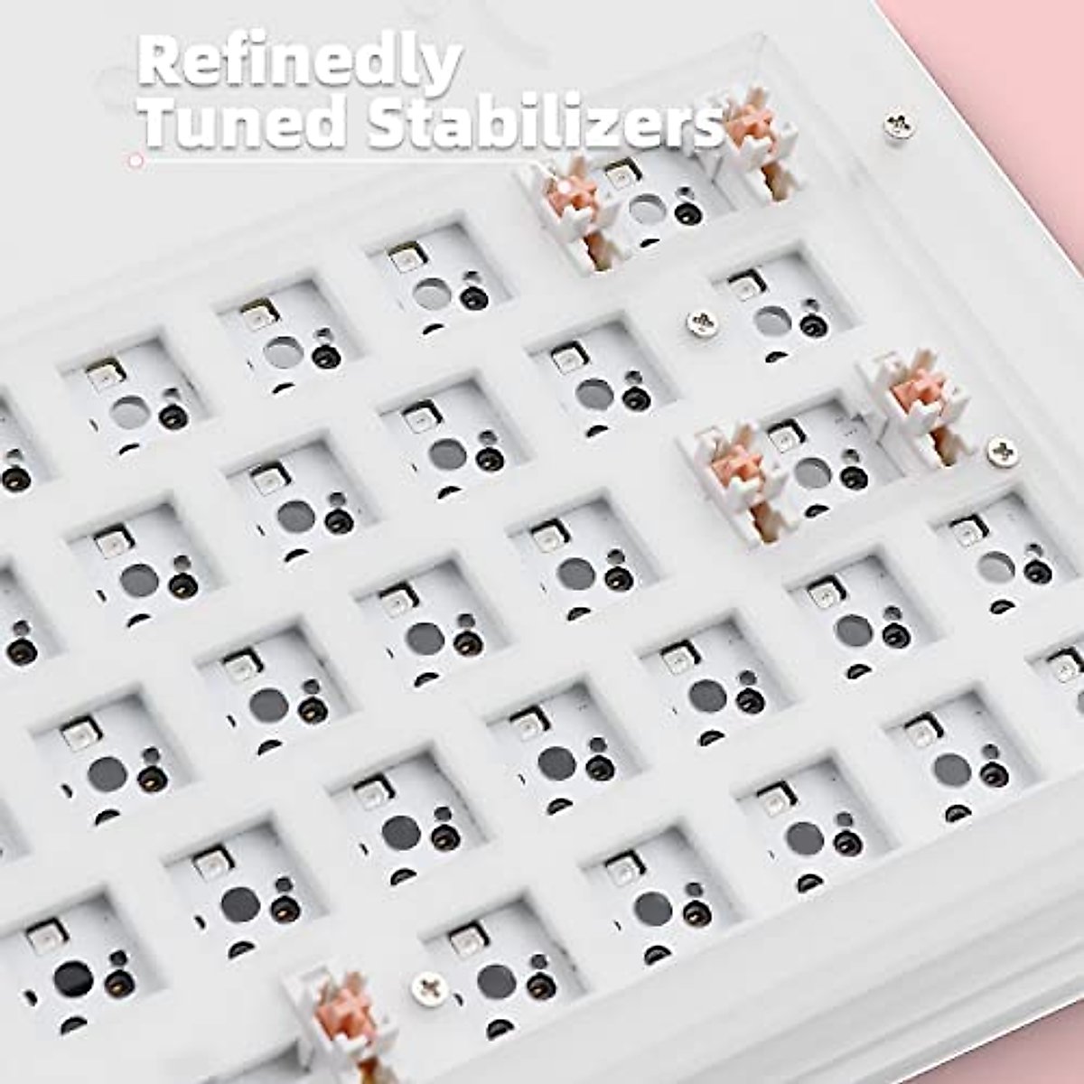 EPOMAKER Mini Cat 64 60% Hot Swappable VIA Programmable RGB Wired Mechanical Gaming DIY Keyboard Kit with Refinedly Tuned Stabilizers, Stacked Acrylic Case, Compatible with Windows/Mac