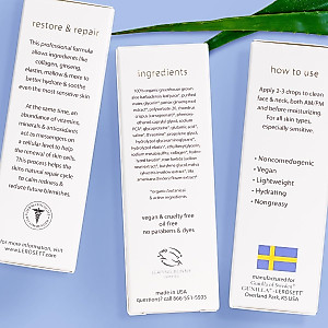 LEROSETT Serum for Acne Scarring Healing, Redness, Breakouts, Blemishes, Irritation, Razor Burn, Hydrate & Soothes Skin, Natural Serum. Plant Based Vegan - 1 oz