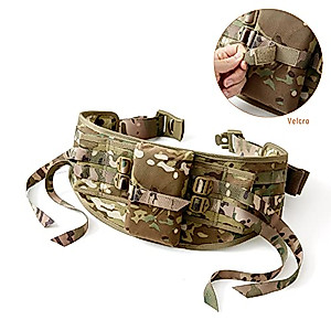 MT Military MOLLE II Rucksack Frame with Army Molded Padded Kidney Pad Waist Belt for Multicam Large Ruck Sack- Tan