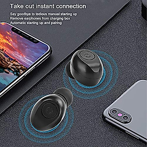 fosa1 Wireless Earbuds Mini Portable Bt Headphones Sports Stereo Sound Earphone with Wireless Charging Box Support LED Power Digital Display for Home Office Outdoor Sport