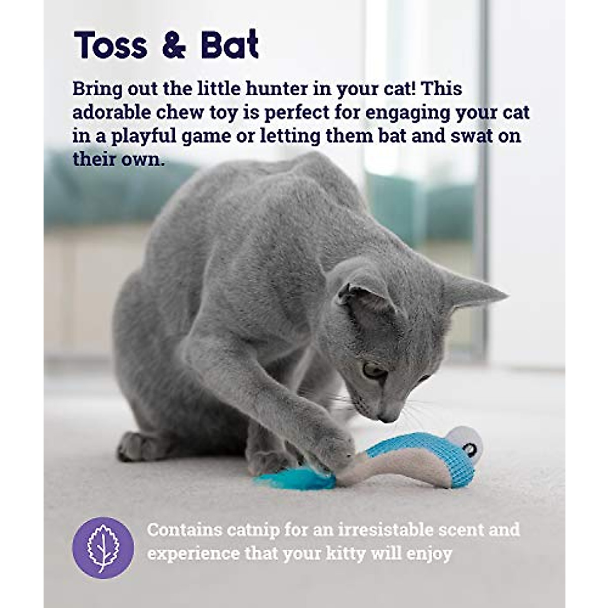 Petstages Dental Shrimpies Catnip Cat Chew Toy - 2 Pack