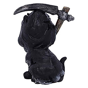 Nemesis Now Amara Grim Reaper Feline Cat Figurine, Resin, Hand-Painted, Gothic Decor, 10.2cm