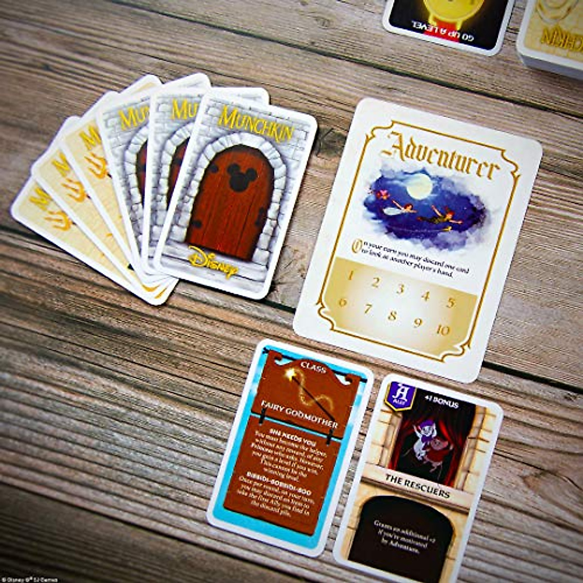 USAOPOLY Munchkin: Disney Card Game | Munchkin Game Featuring Disney Characters and Villains | Officially Licensed Disney Card Game | Tabletop Games & Board Games for Disney Fans