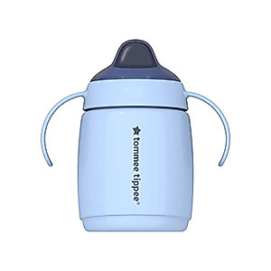 Tommee Tippee Superstar Trainer Sippy Cup for Toddlers, INTELLIVALVE 100% Leak-Proof & Shake-Proof | Antimicrobial Technology (10oz, 6+ Months, 1 Count), Blue