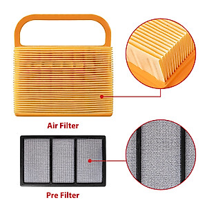 IDEASURE TS420 Air Filter & Pre Filter Sets Compatible with Stihl TS420 TS410 TS480i Concrete Cutoff Cutquik Chop Saw, Replace 4238 141 0300, 605-555, 5 Pack