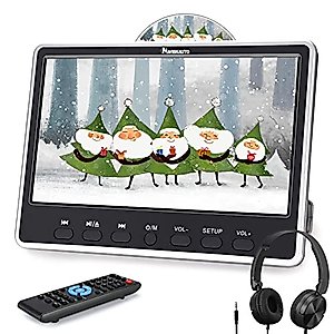 NAVISKAUTO 12'' Headrest DVD Player with HDMI Input, Car DVD Player with Free Headphone Support USB/SD Card, 1080P Video, MP4, Region Free, Last Memory, AV in & AV Out