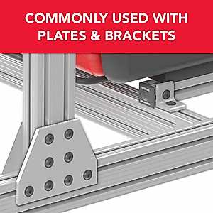 8020, 3320, 15 Series, 5/16-18 x 0.687 Inch Flanged Button Head Socket Cap Screw Bolt (FBHSCS) with Slide-in Economy T-Nut Hardware Combo (25 Pack)