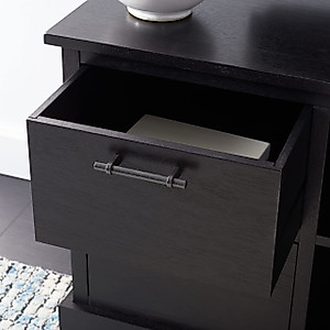 SAFAVIEH Home Collection Filbert Black 4-Drawer Entertainment Stand up to 55" Flatscreen TV (Fully Assembled) Media Unit