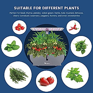 Wattne 9Pods Hydroponics Growing System with LED Grow Light for Home Kitchen, Adjustable (7-23 inches) Height, Automatic Timer Germination Kit for Vegetables & Fruits