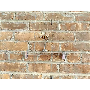 NAHANCO SKT12HU, 12" Metal Skirt/Pant Hanger with Loop Back Swivel Hook and Adjustable Clips, High Polished Chrome (Pack of 25)