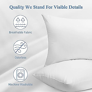 Sherwood Hotel Collection Bed Pillows for Sleeping 2 Pack Queen Size, Soft Microfiber Cover and 3D Super Soft Down Alternative Filled White Pillows, 20x28 Inches