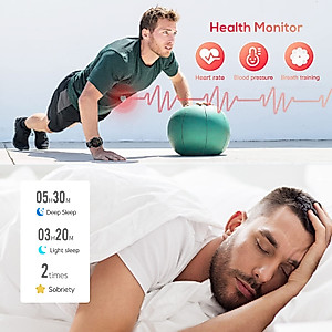GAMSARO Smart Digital Watch for Men, Fitness Tracker Smartwatch with BT Call Heart Rate Sleep Monitor Step Counter 1.32''HD Waterproof Watch for Android iOS Phone Gift Watch but Powerful Functions