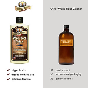 PARKER & BAILEY WOOD FLOOR CREAM – Use on Hardwood, Laminated or Faux Finished Floors. Shine Restorer Protector, Surface Cleaner House Cleaning Supplies Home Improvement, Natural Look, Cuts Grease