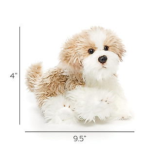 DEMDACO Small Maltipoo Dog Curly Light Brown White Children's Plush Stuffed Animal Toy
