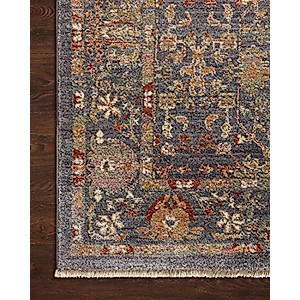 Loloi Giada Collection GIA-01 Grey / Multi, Traditional Area Rug, 5'-0" x 5'-0" Round