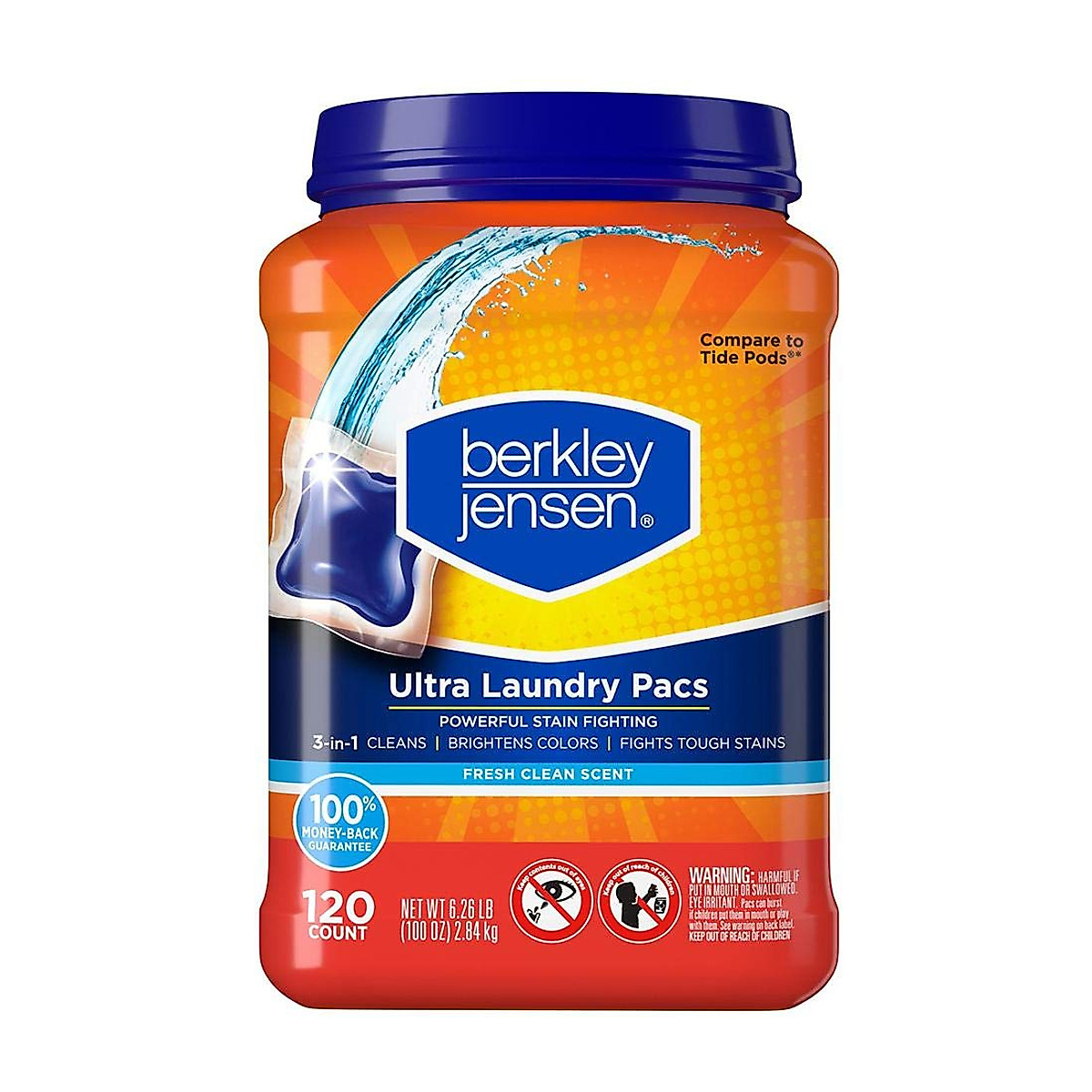 Berkley Jensen Ultra Laundry Pacs, 120 ct,, 100 Oz ()