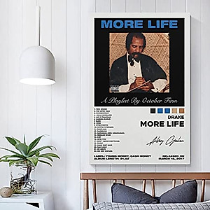 OFITIN More Life Album Cover Music Posters for Room Aesthetic Poster Decorative Painting Canvas Wall Art Living Room Posters Bedroom Painting 12x18inch(30x45cm)