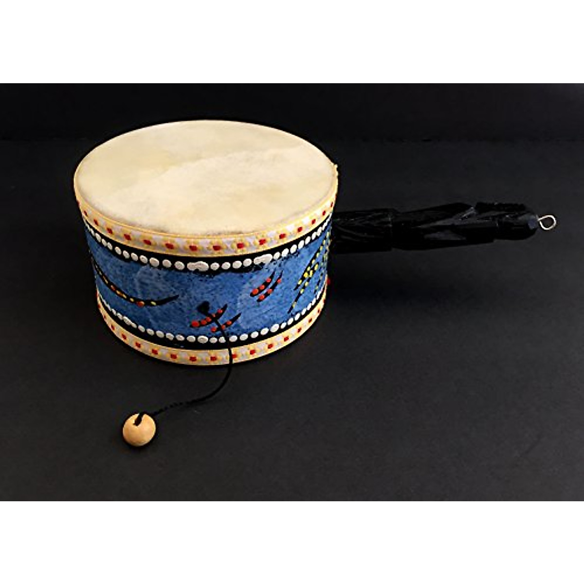 Balance Drum Twist Rattle Painted Double Maraca Monkey Drum Percussion Instrument- HEAVY DUTY/PROFESSIONAL QULAITY - JIVE® BRAND (10-in.)