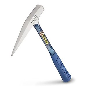 ESTWING Rock Pick - 13 oz Geology Hammer with Smooth Face & Shock Reduction Grip - E3-13P