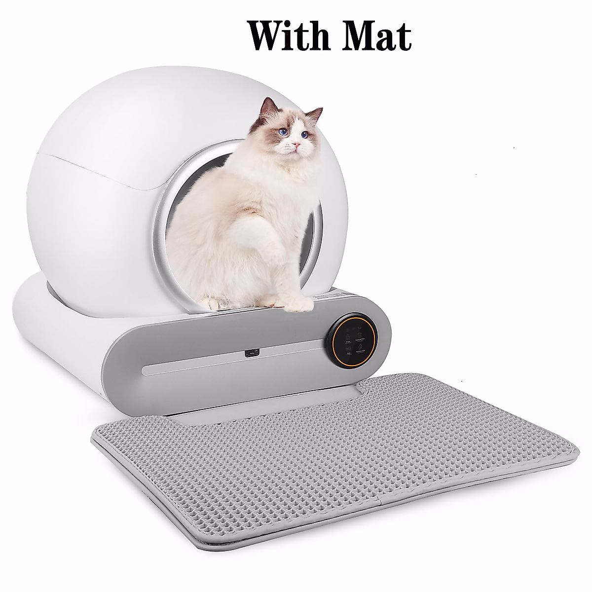 TAKOYI Self-Cleaning Cat Litter Box with APP Control, Large Capacity 65L+9L Box, No Scoop Ionic Deodorizer & Health Monitor & Litter Mat