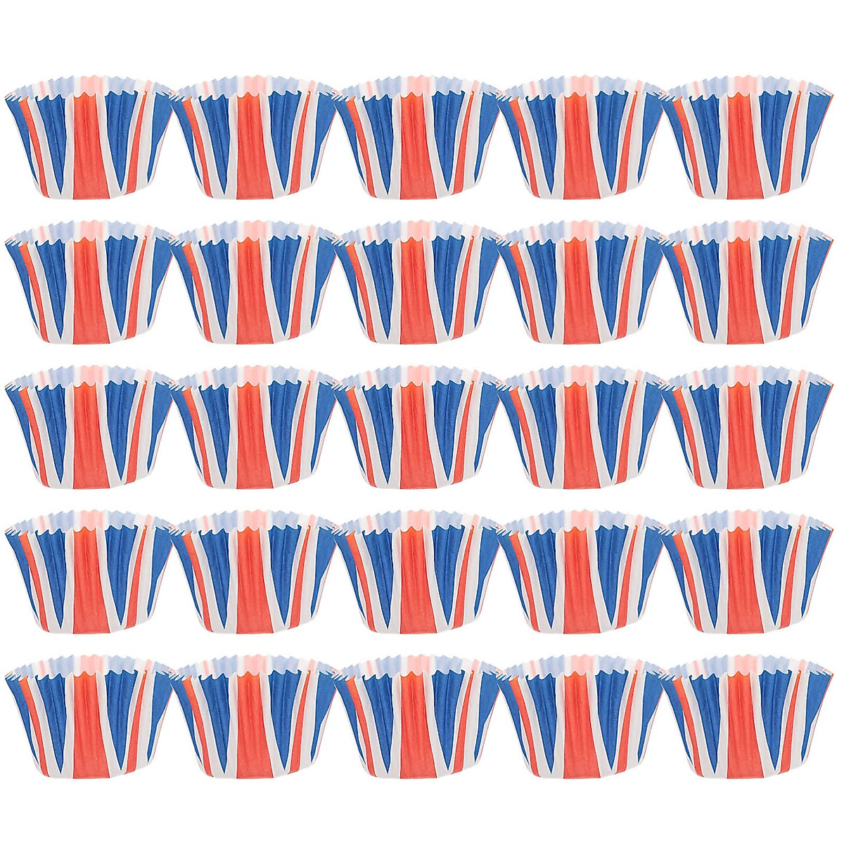 Homoyoyo British Flag 100pcs British Cake Cups Can Dining Table Paper Silicone Round Mold