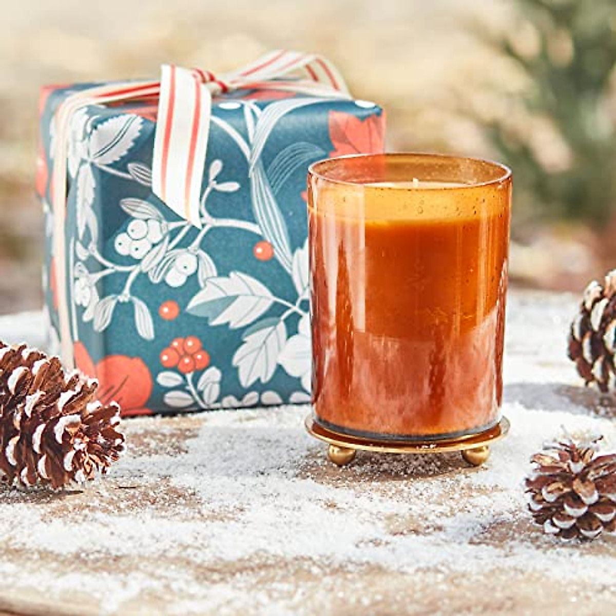 Rosy Rings Scented Sunray Glass Candle - 75 Hour Burn, Aromatherapy Candles, Sunray Candles, Spring Candles, Long Lasting Candles, Jar Candles (Coastal Vanilla)