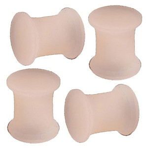 2g 2 gauge 6mm Skin Double Flare Tunnels Ear Plugs SI03 wholesale Lot AFMF 4Pcs