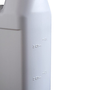 Hudson Exchange - 1006+1106-6 1 Gallon F-Style Plastic Jug with Cap, HDPE, White, 6 Pack