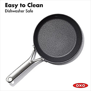 OXO Professional Hard Anodized PFAS-Free Nonstick, 8" Frying Pan Skillet, Induction, Diamond reinforced Coating, Dishwasher Safe, Oven Safe, Black