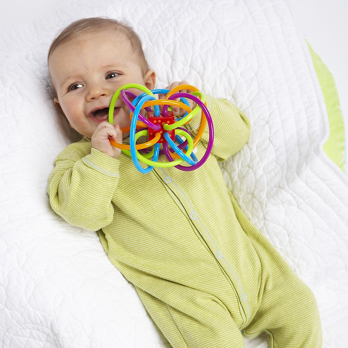 Manhattan Toy 324030 Winkel Rattle and Atom Teether Baby Set, Toy