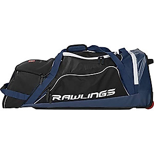 Rawlings | R1502 Wheeled Catcher's Bag | Baseball/Softball | Navy
