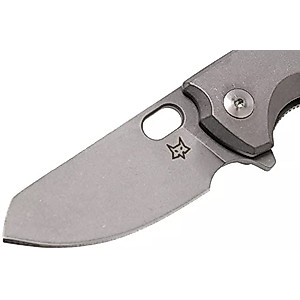 FOX Knives Baby Core Folding Pocket Knife, M390 Super Steel Blade, Carbon Fiber, Micarta, or Titanium Handle Options, Designed by Jesper Voxnæs, Made in Italy (Titanium)