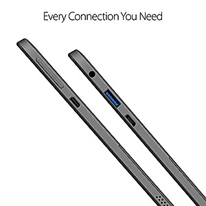 ASUS 10.1” Transformer Mini T103HA-D4-GR, 2 in 1 Touchscreen Laptop, Intel Quad-Core, 128GB SSD, Grey, pen and keyboard included