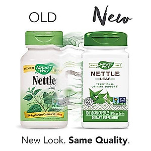 Nature's Way Nettle Leaf 435 mg, TRU-ID Certified, Non-GMO Project, Vegetarian, 100 Count (Pack of 4)