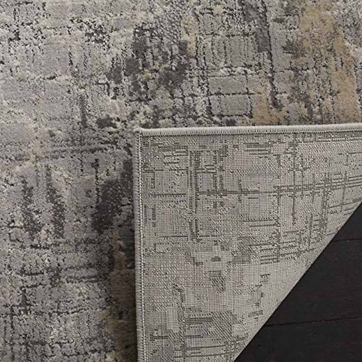 Safavieh Meadow Collection 8' x 10' Grey MDW178F Modern Abstract Area Rug