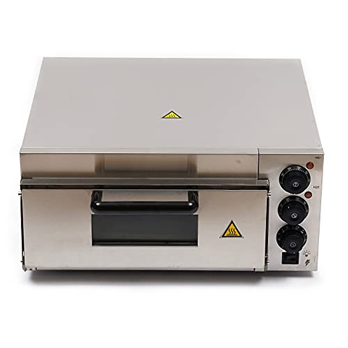 Commercial Single Pizza Oven 2000W Countertop Electric Pizza Oven 14" Single Layer Deck Deluxe Pizza Maker Restaurant Home Kitchen Pizza Oven Baker Snack Oven Cooker