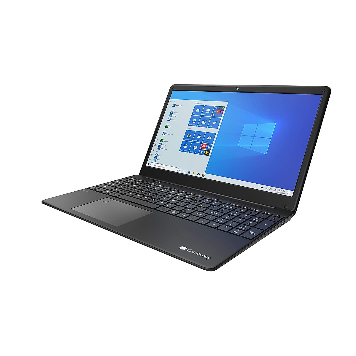 2021 Newest Gateway 15.6" FHD Ultra Slim Laptop, AMD Ryzen 5 3450U (Better Than i7-8565U), 16GB RAM, 256GB SSD, THX Audio, Fingerprint Scanner, Webcam, HDMI, WiFi, Windows 10 Home, Black+Oydisen Cloth