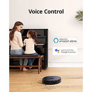 eufy RoboVac L35 Hybrid Robot Vacuum and Mop with 3,200Pa Ultra Strong Suction, iPath Laser Navigation,Multi Floor Mapping,Advanced App Control,Controllable Water Tank,Compatible with Alexa(Renewed)