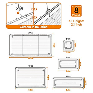 8 PCS Clear In Drawer Organizer Set,5 Sizes With Adjustable Compartments Drawer Organizer Tray,Plastic Shallow Makeup Drawer Organizer Trays for Bathroom,Vanity,Desk Storage Containers for Drawers