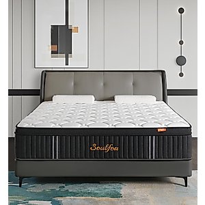 Soulfea Full Size Mattress,12 Inch Hybrid Full Mattress in a Box with Memory Foam & Individual Pocket Spring for Edge Support,Pressure Relief,Medium Firm,CertiPUR-US.
