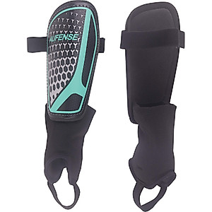 Aufense Soccer Shin Guards for Toddlers Kids - Durable Shin Pads with Ankle Protection for Ages 2-14 Boys and Girls (Black, S)