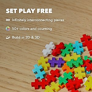 PLUS PLUS - Learn to Build Super Set - Basic Mix, 1,200 Pieces w/ 4 Baseplates - Construction Building Stem / Steam Toy, Interlocking Mini Puzzle Blocks for Kids