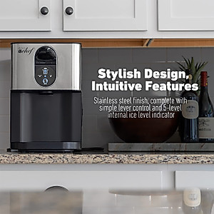 Deco Chef Self Dispensing Nugget Ice Maker Countertop, 46LB Per Day Automatic Chewable Ice, 1.8LB Per Hour